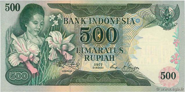 Indonesia 500 rupiah type 1977 | Indonesia - The banknote Numizon catalog