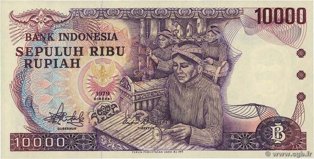 Indonesia 10000 rupiah type 1979 | Indonesia - The banknote Numizon catalog