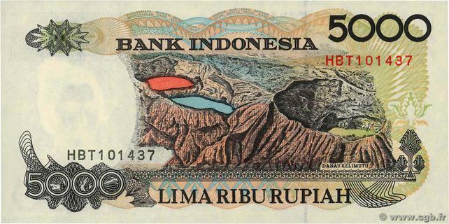 Indonesia 5000 rupiah type 1992 | Indonesia - The banknote Numizon catalog