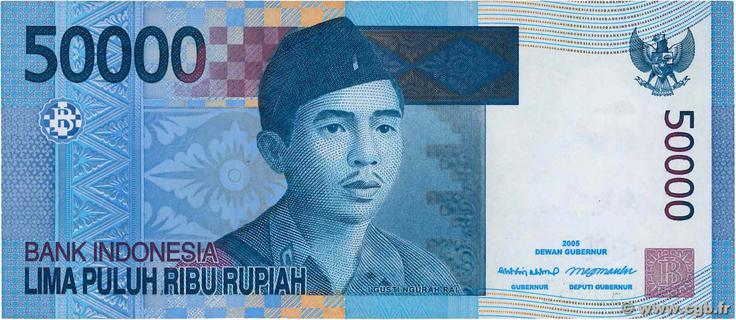 Indonesia 50000 rupiah type 2005 | Indonesia - The banknote Numizon catalog