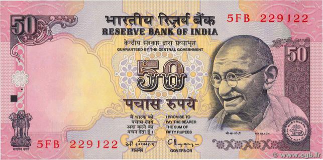 India 50 rupees | India - The banknote Numizon catalog