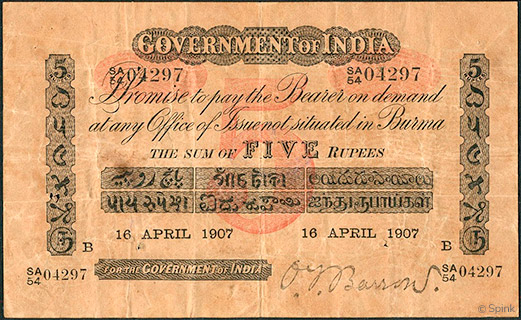 India's banknotes - The banknote Numizon catalog