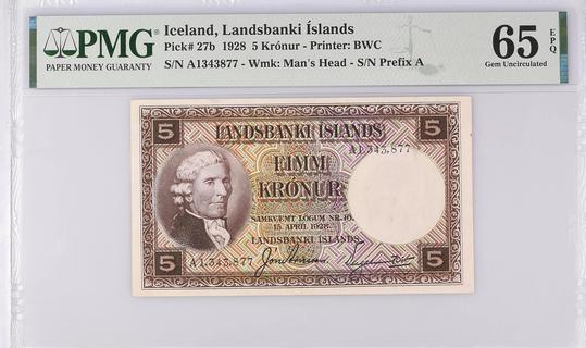 Iceland's banknotes - The banknote Numizon catalog