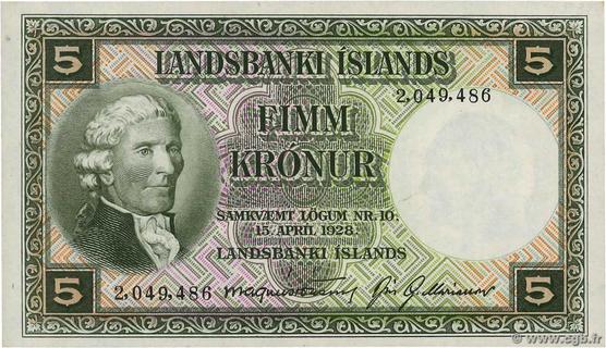Iceland's banknotes - The banknote Numizon catalog