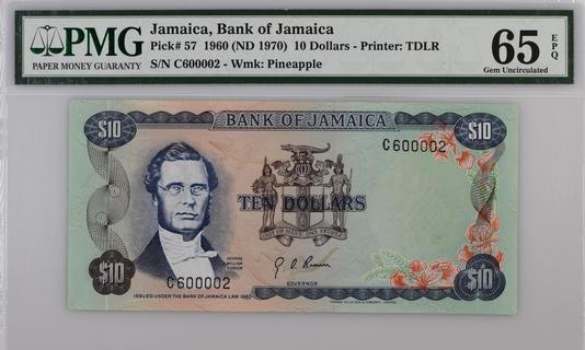 Jamaica's banknotes - The banknote Numizon catalog