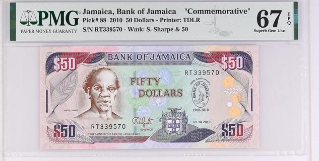 Jamaica's banknotes - The banknote Numizon catalog