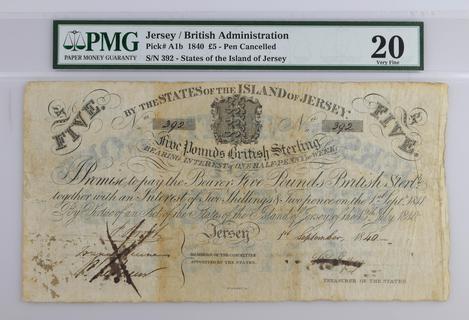 Jersey's banknotes - The banknote Numizon catalog