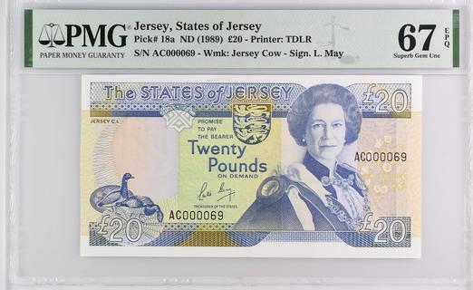 Jersey 20 pounds | Jersey - The banknote Numizon catalog