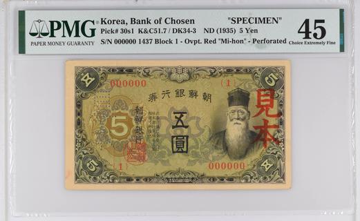 Korea's banknotes - The banknote Numizon catalog
