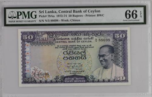 Sri Lanka's banknotes - The banknote Numizon catalog