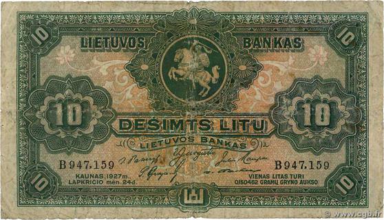 Lithuania's banknotes - The banknote Numizon catalog