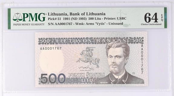 Lithuania's banknotes - The banknote Numizon catalog