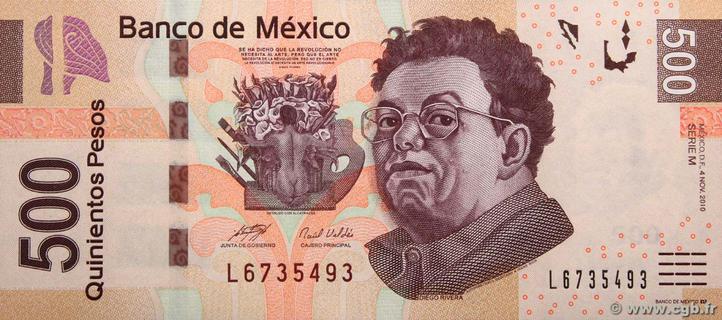 Mexico 500 pesos type 2010 | Mexico - The banknote Numizon catalog