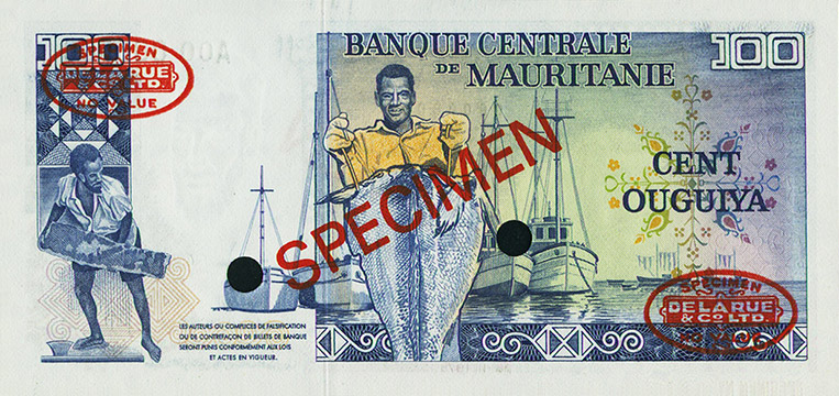 Mauritania 100 ouguiya Type 1975 | Mauritania - The banknote Numizon ...