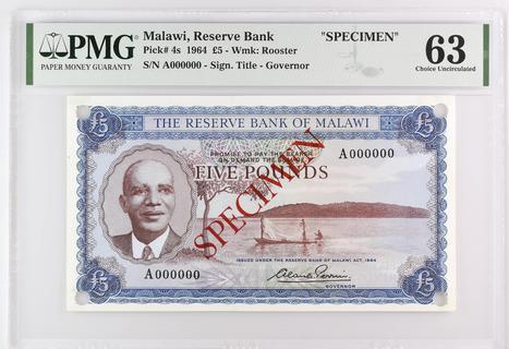 Malawi's banknotes - The banknote Numizon catalog