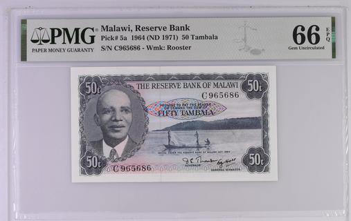 Malawi's banknotes - The banknote Numizon catalog