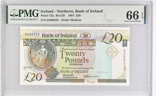 Northern Ireland 20 pounds type 1991 | Northern Ireland - The banknote ...