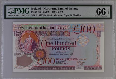 Northern Ireland 100 pounds type 1995 | Northern Ireland - The banknote ...