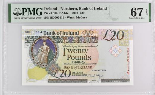 Northern Ireland 20 pounds type 2007 | Northern Ireland - The banknote ...
