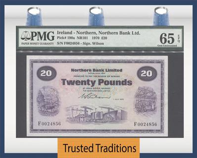 Northern Ireland 20 pounds type 1970 | Northern Ireland - The banknote ...