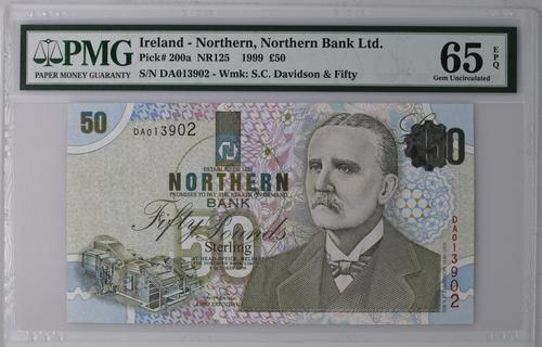 Northern Ireland 50 pounds type 1999 | Northern Ireland - The banknote ...