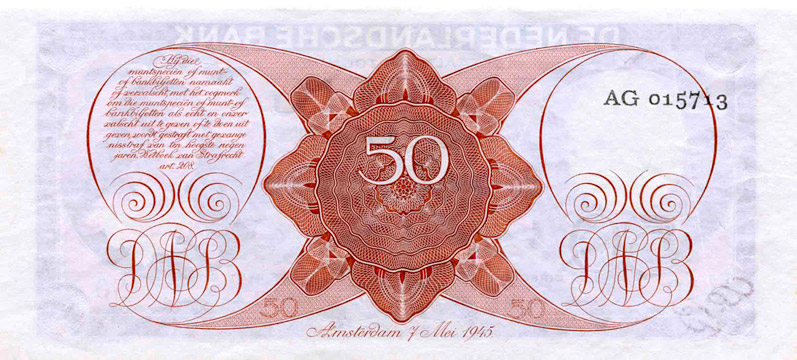 50 gulden Type 1945 Stadhouder Willem III | Netherlands - The banknote ...