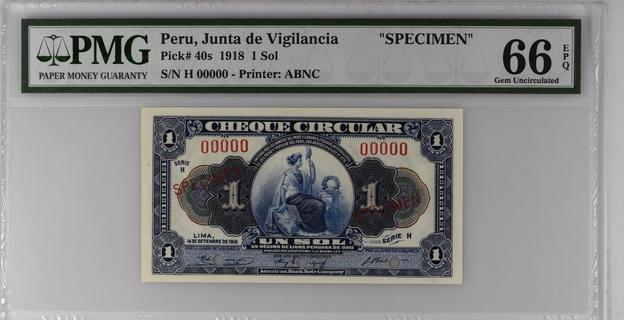 Peru's banknotes - The banknote Numizon catalog
