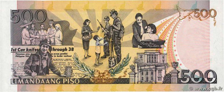 Philippines 500 pesos type 2001 | Philippines - The banknote Numizon ...