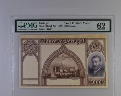 Portugal 1000 Escudos type 1927 | Portugal - The banknote Numizon catalog