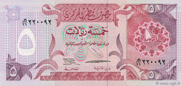 Qatar's banknotes - The banknote Numizon catalog