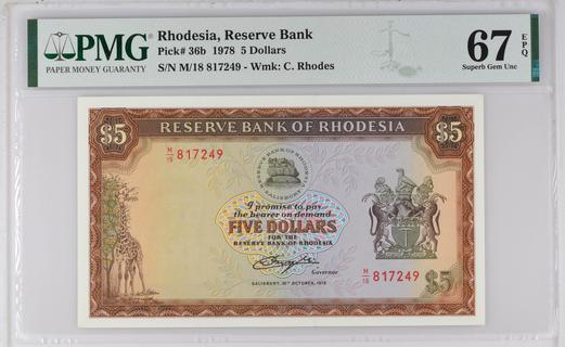 Rhodesia's banknotes - The banknote Numizon catalog