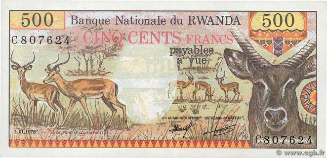 Rwanda's banknotes - The banknote Numizon catalog