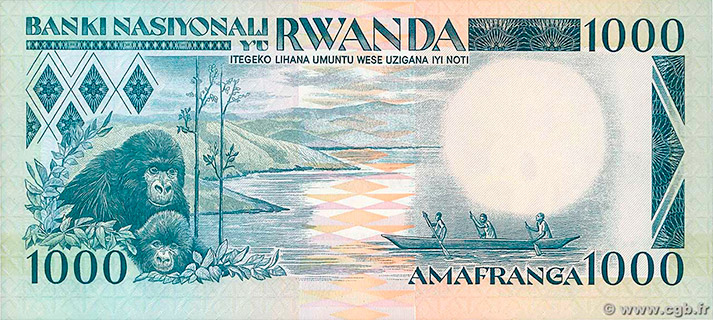 Rwanda's banknotes - The banknote Numizon catalog