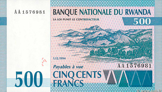 Rwanda's banknotes - The banknote Numizon catalog