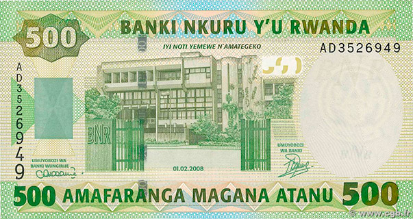 Rwanda's banknotes - The banknote Numizon catalog