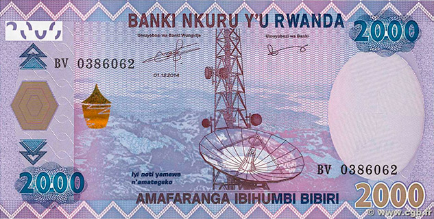 Rwanda's banknotes - The banknote Numizon catalog
