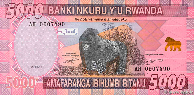 Rwanda's banknotes - The banknote Numizon catalog
