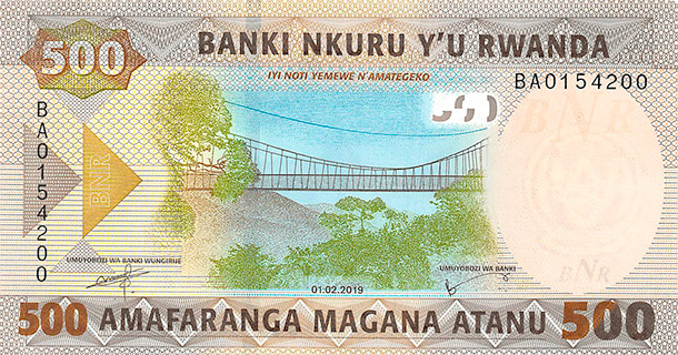 Rwanda's banknotes - The banknote Numizon catalog