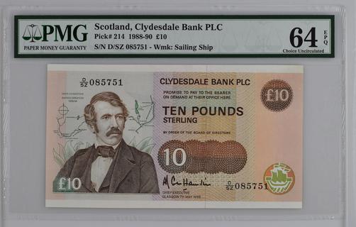 Scotland 10 pound type 1988 | Scotland - The banknote Numizon catalog