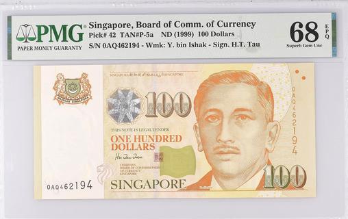 Singapore 100 dollars | Singapore - The banknote Numizon catalog