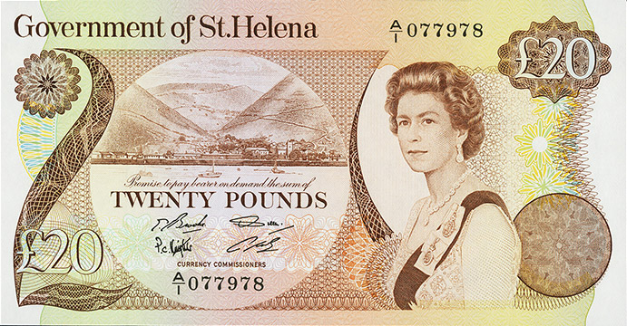 Saint Helena 20 pounds Type 1986 | Saint Helena - The banknote Numizon ...