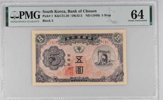 South Korea's banknotes - The banknote Numizon catalog