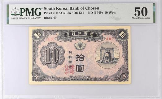 South Korea's banknotes - The banknote Numizon catalog