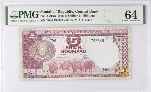Somalia's banknotes - The banknote Numizon catalog