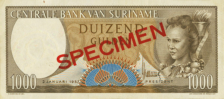 Suriname's banknotes - The banknote Numizon catalog