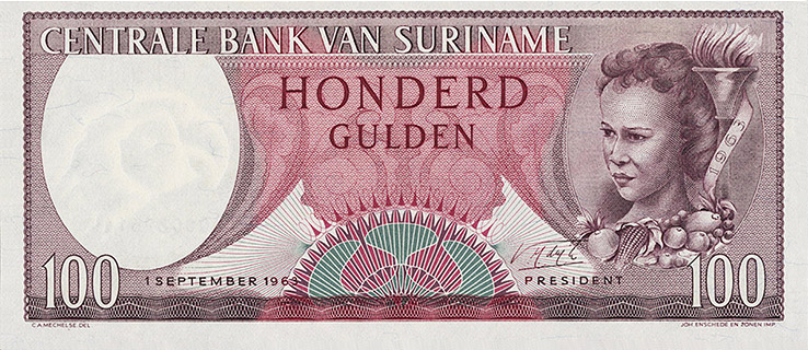 Suriname's banknotes - The banknote Numizon catalog
