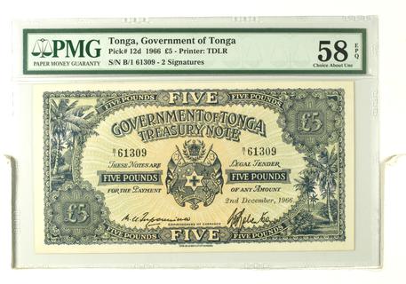 Tonga's banknotes - The banknote Numizon catalog