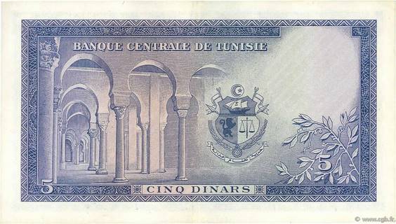 Tunisia Banknotes - The banknote Numizon catalog