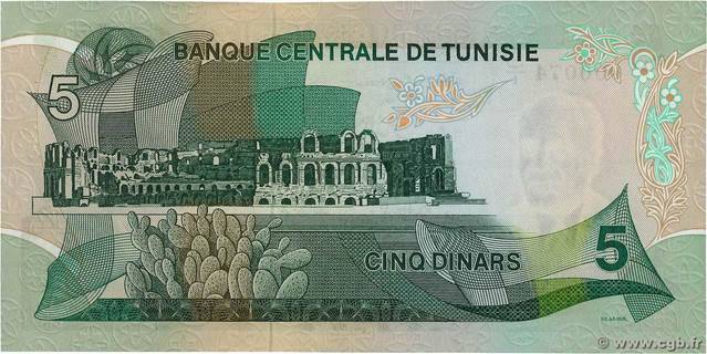 Tunisia Banknotes - The banknote Numizon catalog
