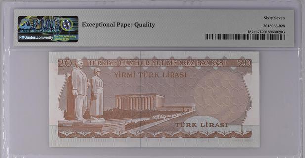 Turkey 20 turk lirasi type 1970 | Turkey - The banknote Numizon catalog